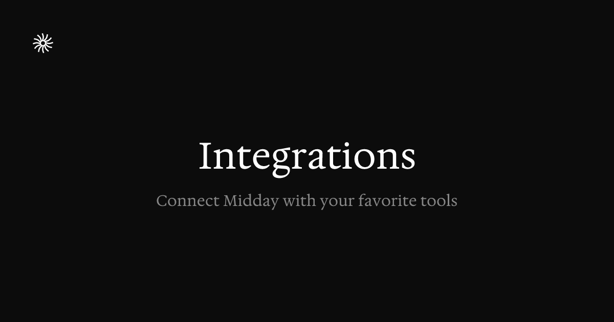 Integrations | Midday