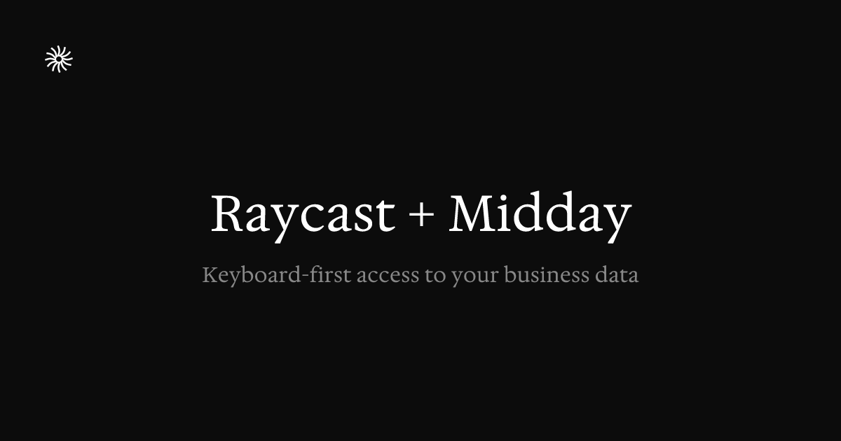 Raycast MCP Integration | Midday